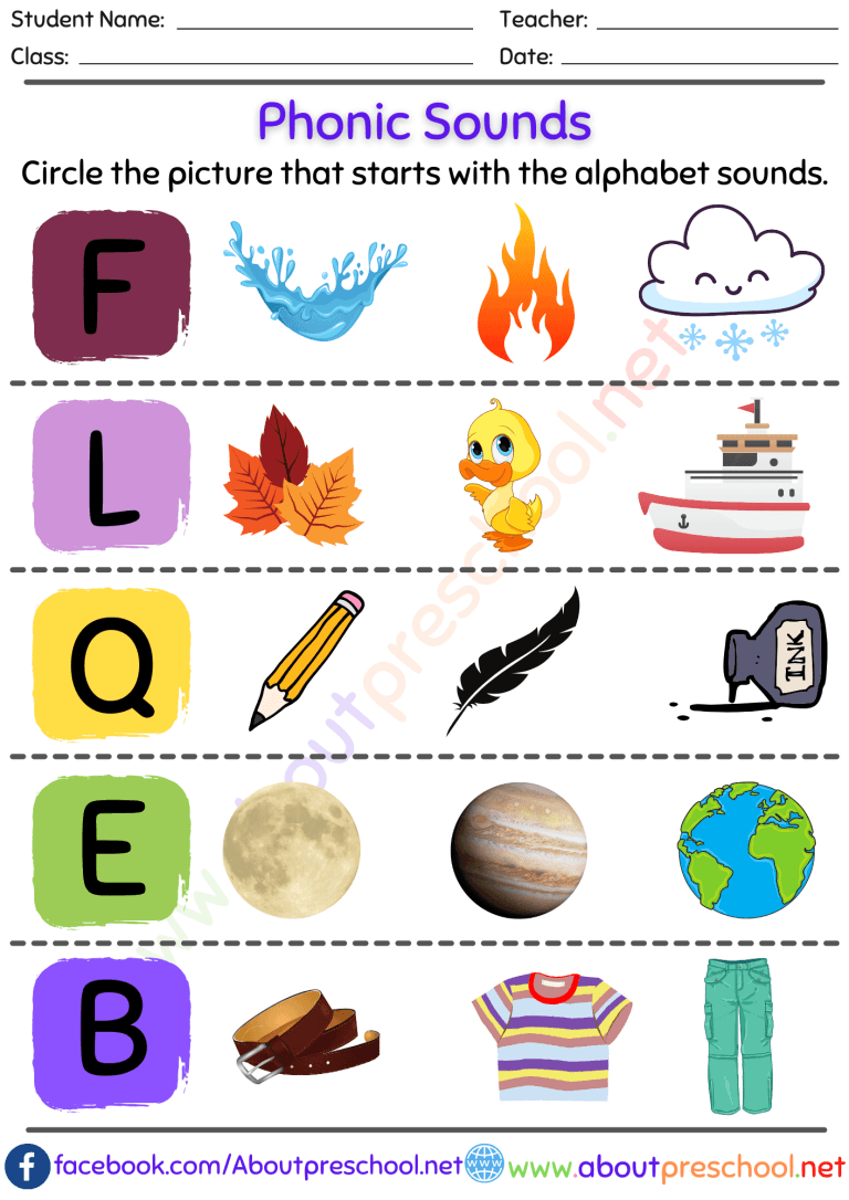 Phonics Sounds Worksheets 9 - About Preschool