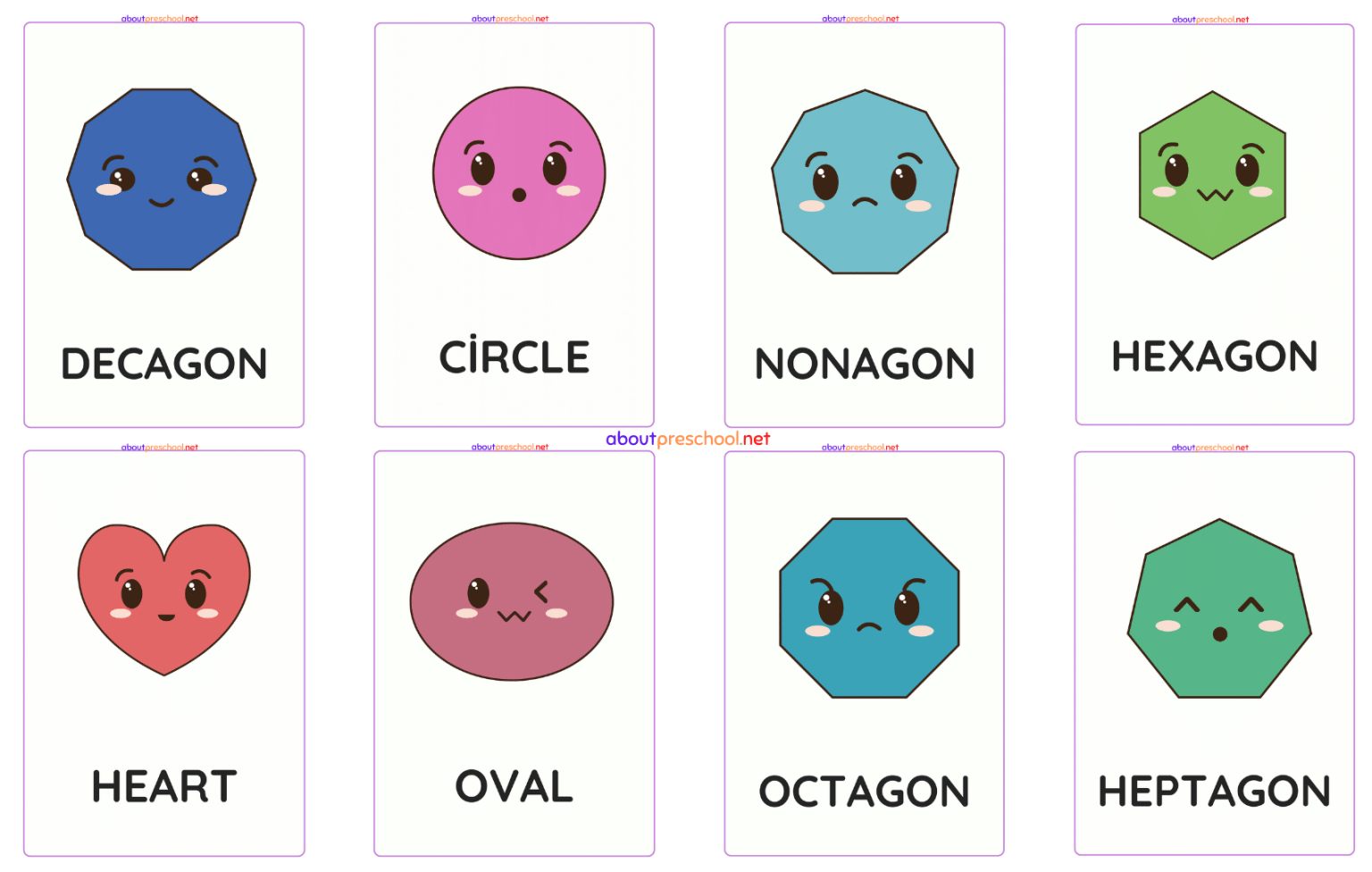 Free Printable Shapes Flashcards For Preschoolers - About Preschool