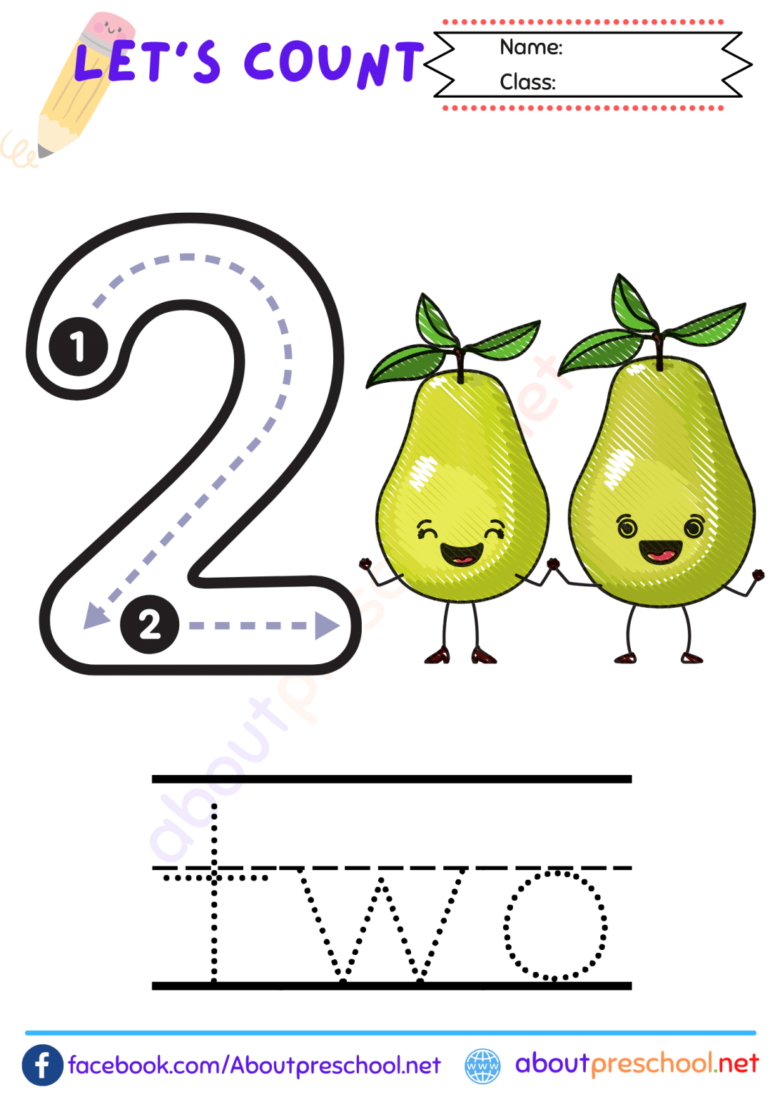 Free Number 2 Worksheet for Preschool - About Preschool