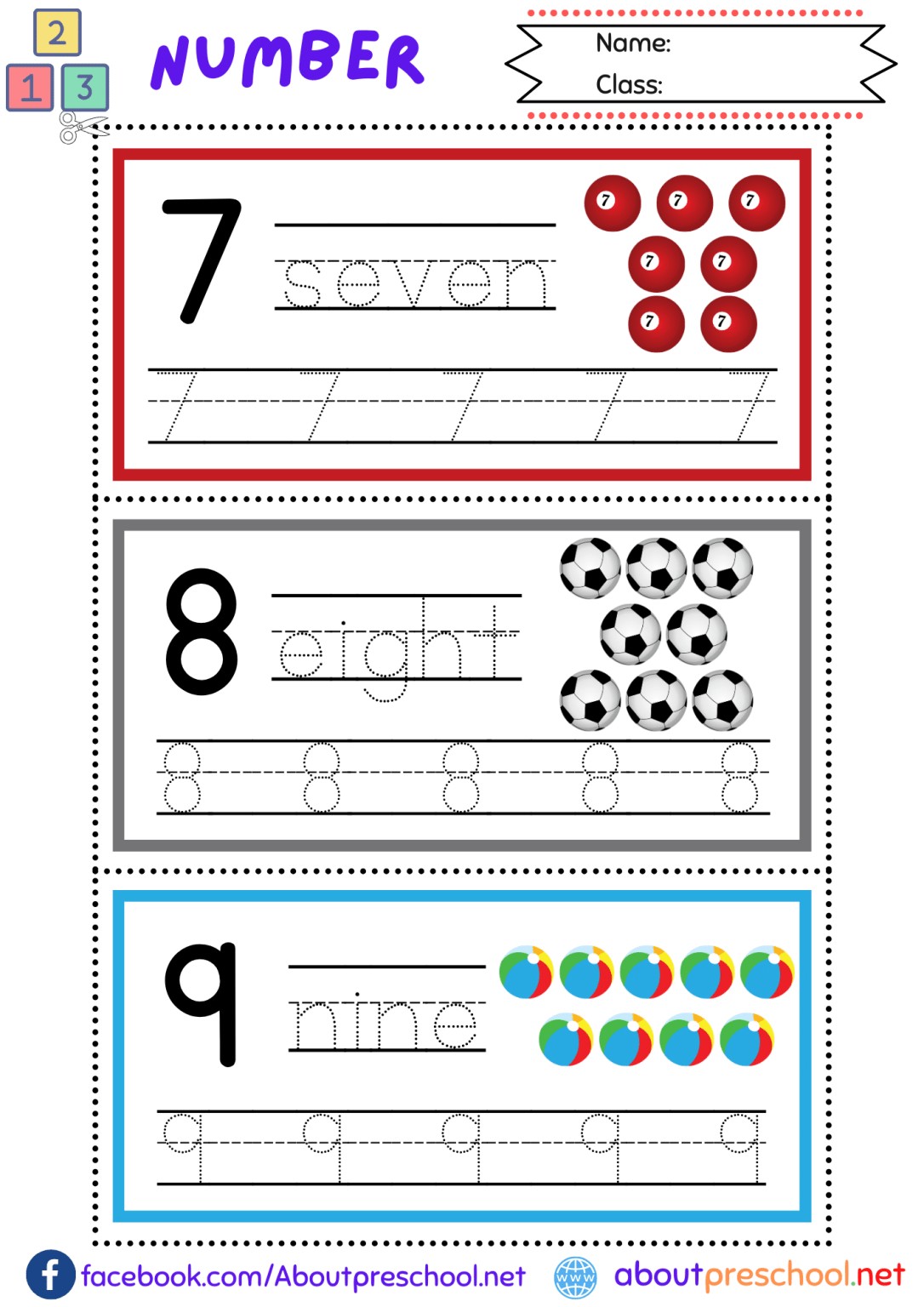 Free Printable Number Worksheet 1-10 - About Preschool