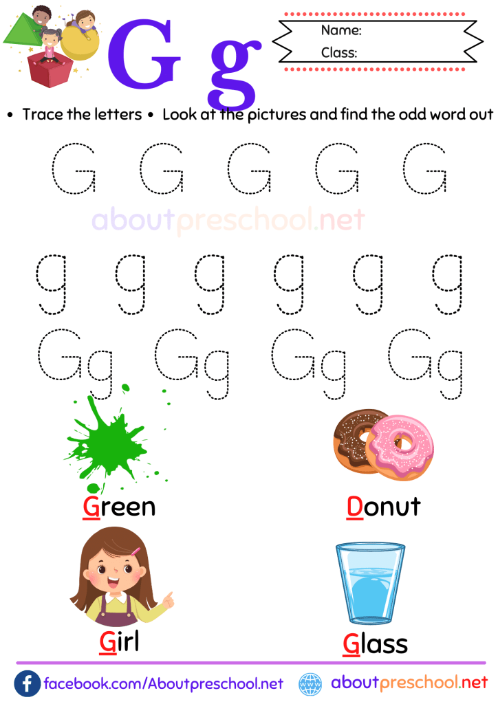 Free Printable Preschool Letter G Worksheets - About Preschool