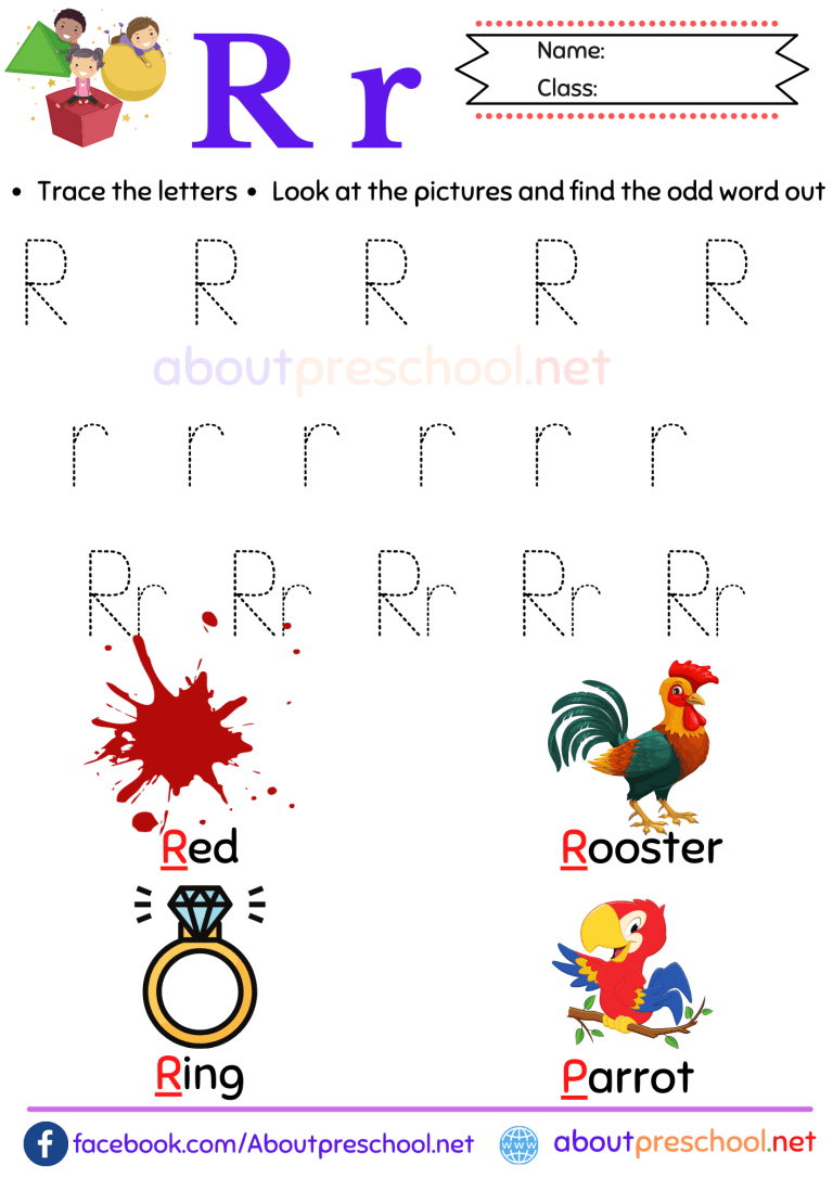 Free Printable Preschool Letter R Worksheets - About Preschool