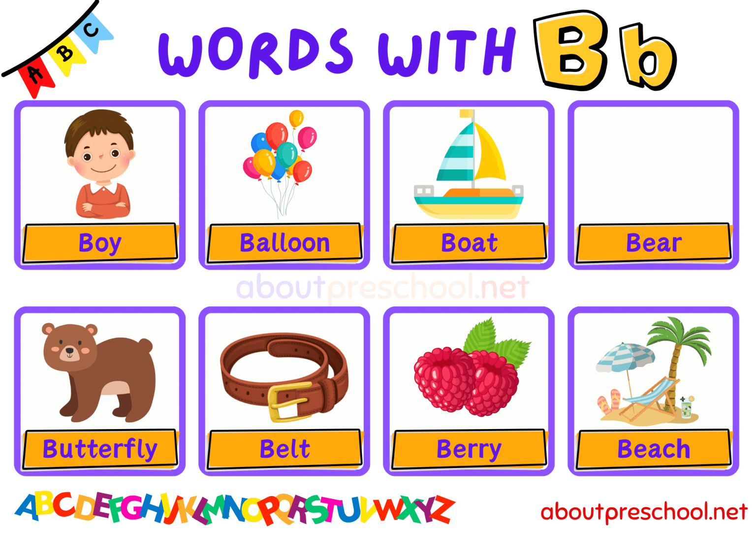 Words With B - About Preschool