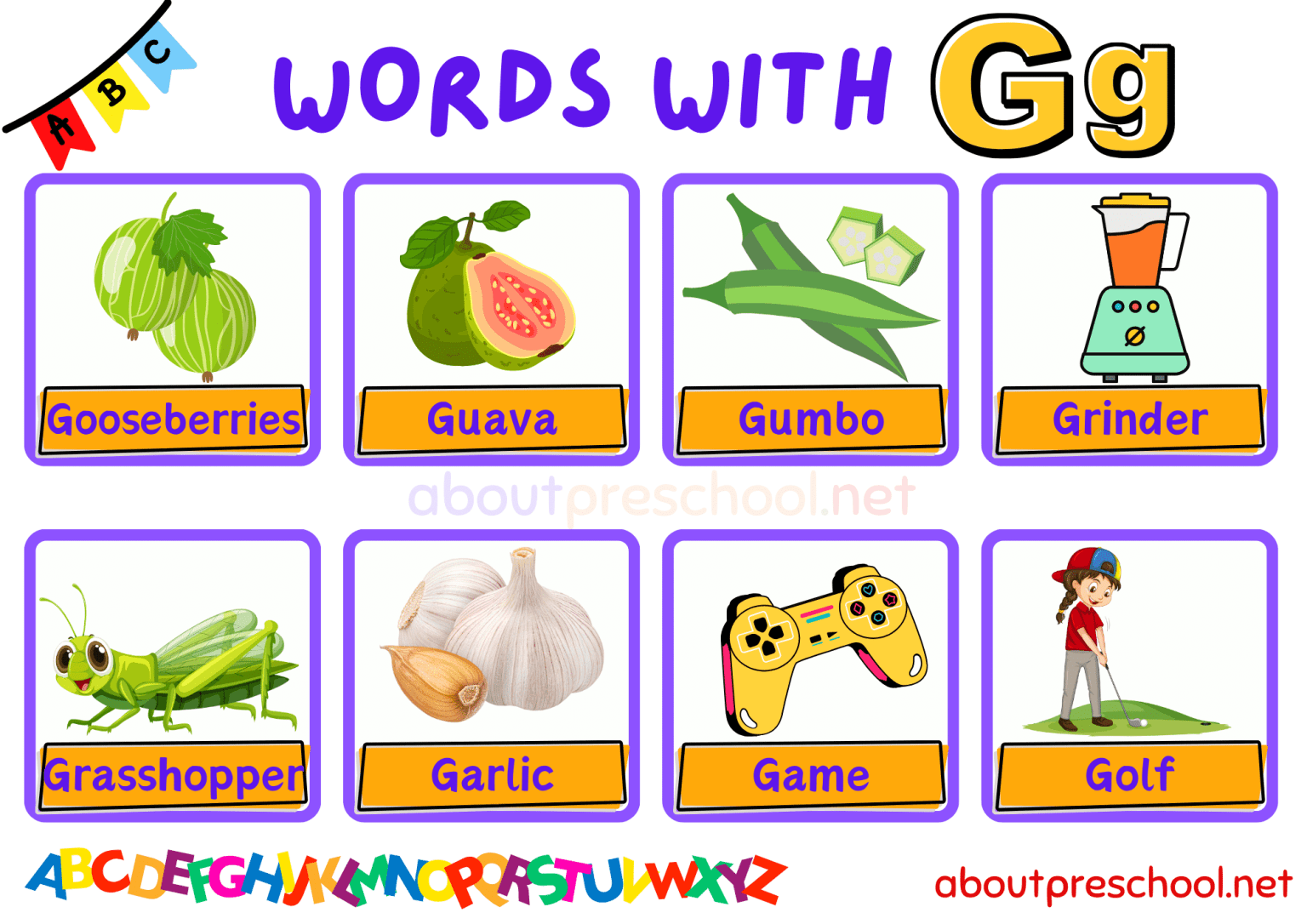 Words With G - About Preschool