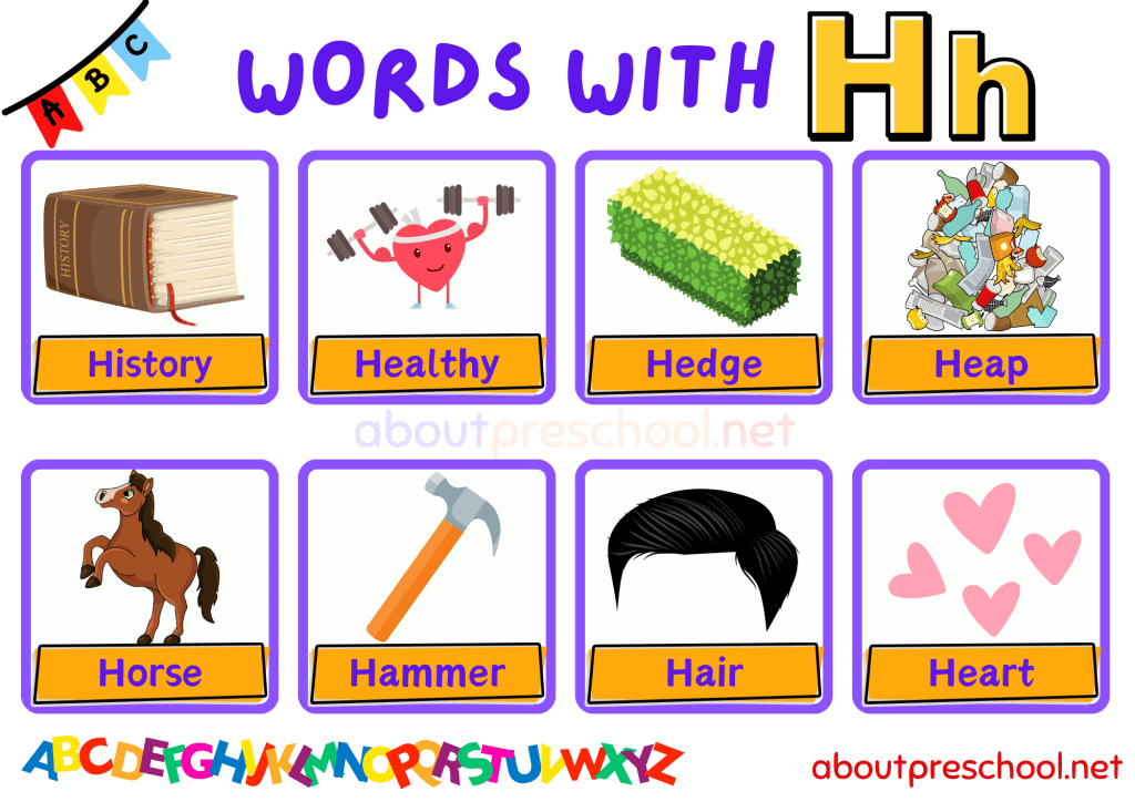 Words That Start With H - About Preschool