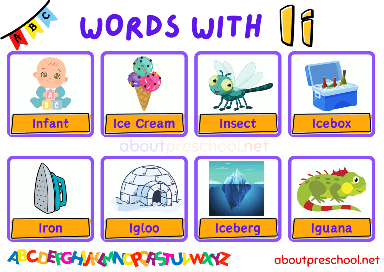 Words that start with Letter I - About Preschool
