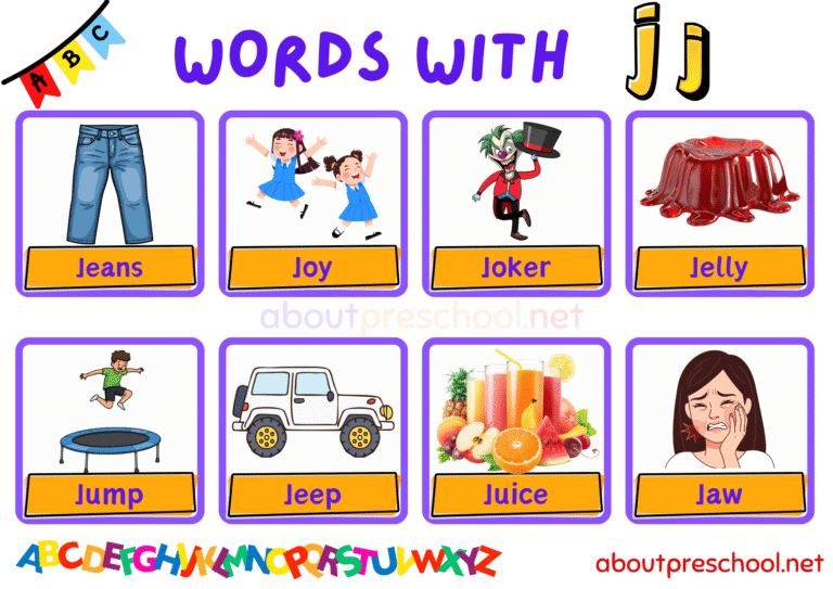 Words that start with Letter J - About Preschool