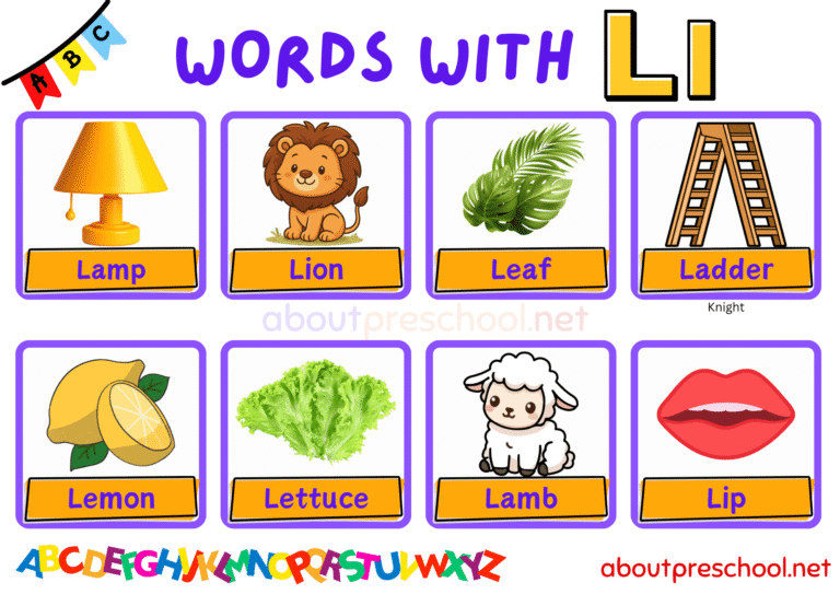 Words That Start With L - About Preschool